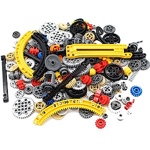 KonHaovF 213PCS Differential Gear Box Set for Technic Series Parts Compatible with Lego Technic Parts, DIY Gears Assortment Pack(Liftarm, Pins, Axles, Connectors) for Technic Building Blocks Set