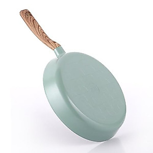 Kitchen Nonstick 11" Stir Frying Chef Pan with Bakelite Handle, Healthy Cooking Die-Cast Flat Bottem Multi Pan, Non-Stick Ceramic Coating Skillet, Induction Compatible Cookware, Made in Korea ( 28cm )