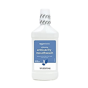Amazon Basics Whitening Anticavity Mouthwash, 16 Fluid Ounces, 1-Pack (Previously Solimo)