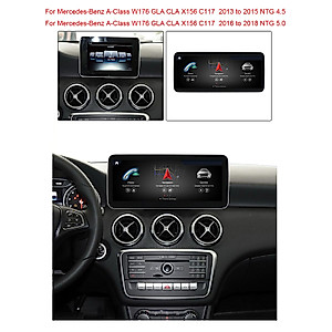 Android 12 Car Stereo GPS Sat Nav for Mercedes-Benz A-Class W176 GLA CLA X156 C117 Touchscreen Multimedia Player Mirror Link TPMS CarPlay SWC