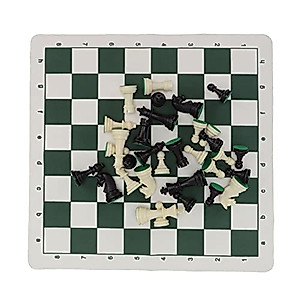 Hidyliu Chess Game Set Roll Up Chess Set Pu Imitation Leather Chess Set with Carrying Bag, Games Home Decoration Kids Games Board Games for Family Travel