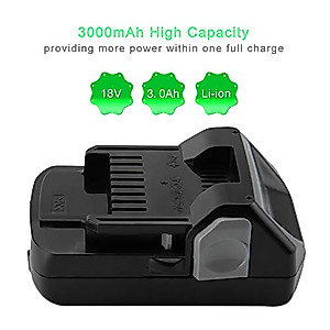 Shentec 3.0Ah 18V Replacement Battery Compatible with Hitachi 339782 BSL1830C BSL1815X BSL1815S BSL1830 330139 330557 (Lithium-Ion Slide Style Battery)