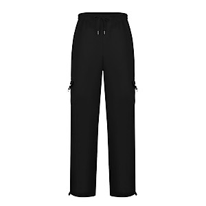 Pants for Hot Weather Jogger Pants for Men Gray Sweatpants Women Black Pants Men Joggers Men White Sweat Shorts Sweatpants Shorts Mens Tech Pants(03-Black,5X-Large)