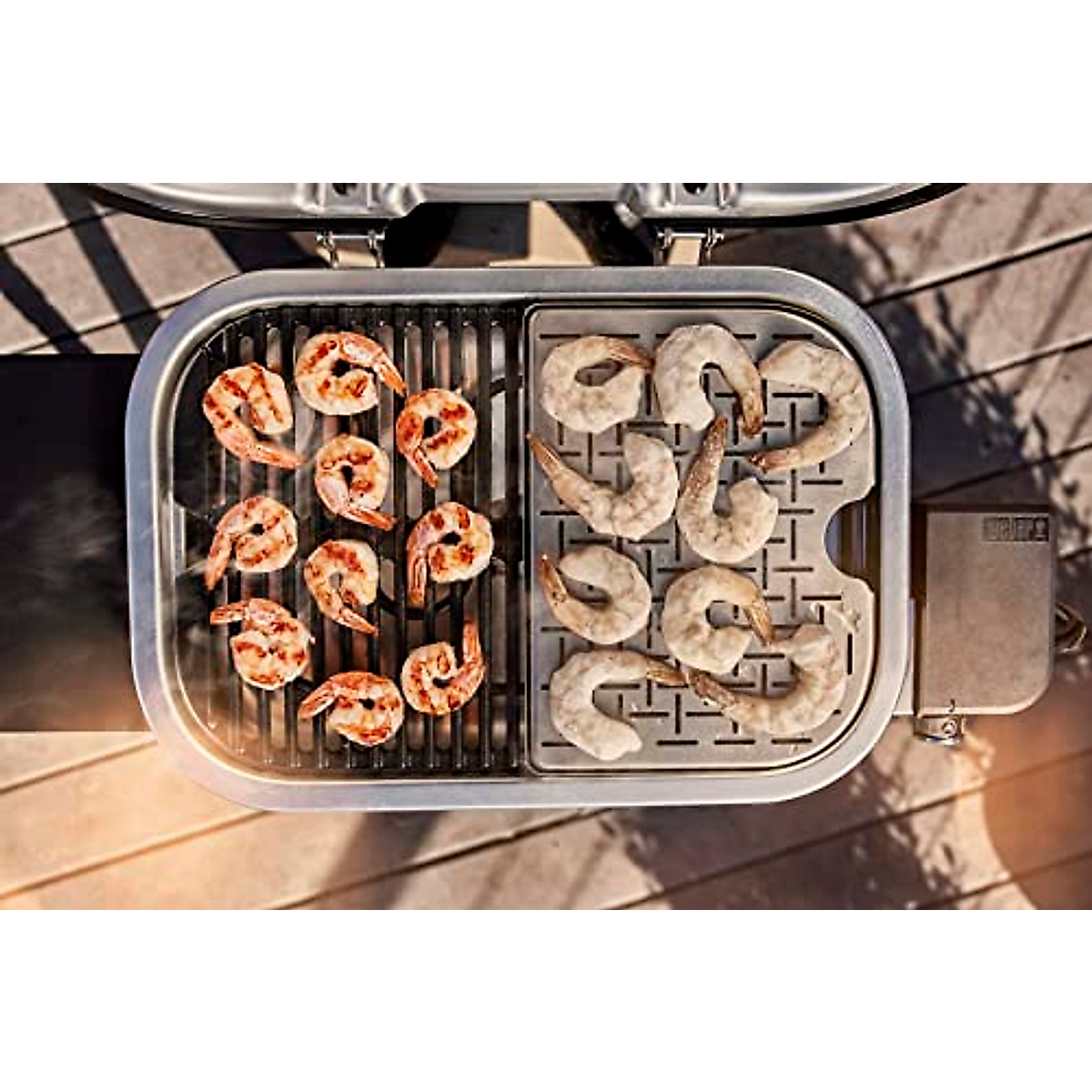 Weber Lumin Compact Outdoor Electric Barbecue Grill, Blue - Great Small Spaces such as Patios, Balconies, and Decks, Portable and Convenient