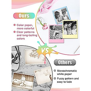 9 Rolls Kids Instant Camera Refill Print Paper- Photo Printer Thermal Paper Rolls Instant Print Camera Refill Paper for Kid's Instant Camera Favors Supplies, Blue, Pink, Yellow