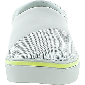 Reebok womens Katura Slip on Walking Shoe, Porcelain/Yellow Energy Glow/White, 6.5 US