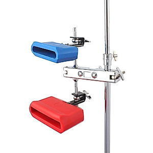 Jiayouy Cowbell Mounting Bracket with Steel Arm Rod Drum Set Holder Clamp Adjustable Mount for Percussion Cowbells, Jam Blocks, Tambourines