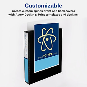 Avery Heavy-Duty Dual Color 3 Ring Binder, 1/2 Inch Slant Rings, Mint/Coral View Binder (17881)