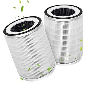 2 Pack True HEPA KILO Filter For Afloia KILO, KILOPLUS, KILOPRO, MIRO, MIRO PRO and MORENTO MR-Kilo, Kalo Air Purifier, 360° 3-Stage Filtration