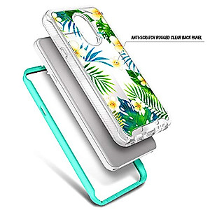 E-Began Case Compatible for LG Stylo 5 with [Built-in Screen Protector], LG Stylo 5V/Stylo 5X/Stylo 5 Plus, Full-Body Protective Rugged Bumper Cover, Shockproof Impact Resist Case -Hawaii