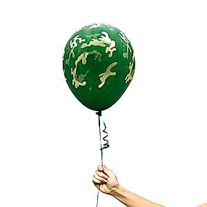Camouflage Balloons. 24 per Pack. High Grade Latex 12 Inch Size. Perfect for Outdoors Themed, Hunting, or Military Celebration or Party.