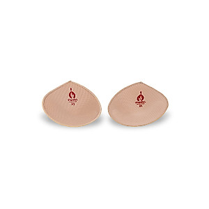 Handful Lights Out Thick Bra Pad Inserts for Sports Bras, Mastectomy Bras, and Swimsuit Tops, Beige, Small