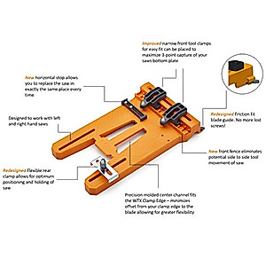 BORA 100" WTX Clamp Edge and Saw Plate Set for Woodworking, Contractors, Carpenters and DIY, Guide for Circular Saws, 100 Inch Cutting Length | 545106K