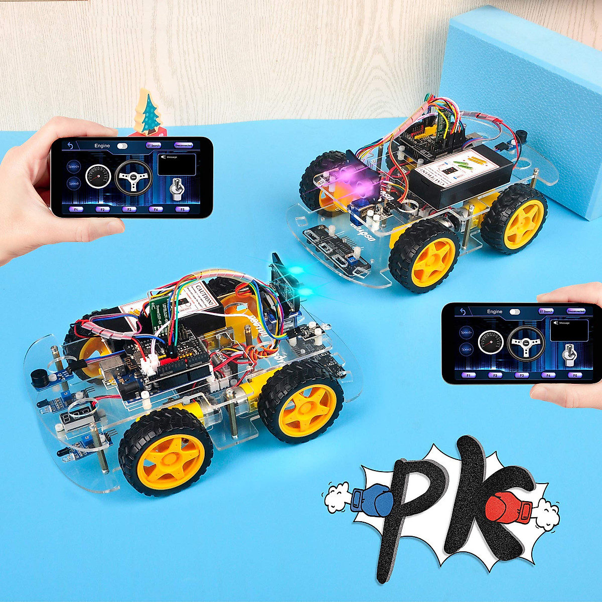 OSOYOO V2.1 Smart IOT Robot Car Kit for Arduino - Early STEM Education for Beginner Teenage and Kid – Learn Circuit, Sensor - Get Hands-on Experience on Programming, Electronics Assembling, Robotics