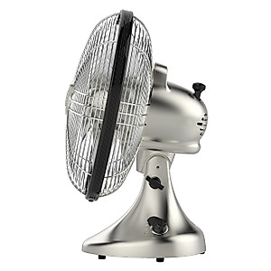 Vornado Silver Swan Vintage Oscillating Fan, Brushed Nickel