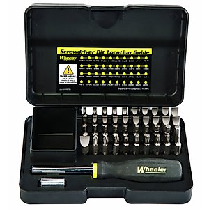 Wheeler 43-Piece Professional Gunsmithing Screwdriver Set with Magnetic Screwdriver Handle and Storage Case for Gunsmithing