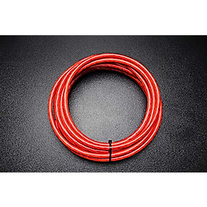 4 Gauge Wire 5 FT RED 5FT Black Shinny Stranded Power Ground Cable AMP AWG