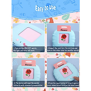 Talking Flash Cards Learning Toys for 2 3 4 5 6 Year Old Boys Girls, LIONVISON Autism Sensory Toys for Autistic Children with 224 Words, Preschool Montessori Toys and Birthday Gift for Kids Ages 2-6