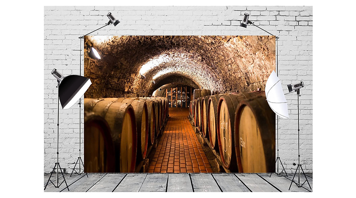BELECO Vintage Wine Cellar Backdrop - Perfect for Photoshoots