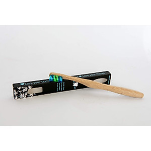 Knotty Brush Bamboo Toothbrush with Soft Nylon Bristles - Adult Size - 4 Pack