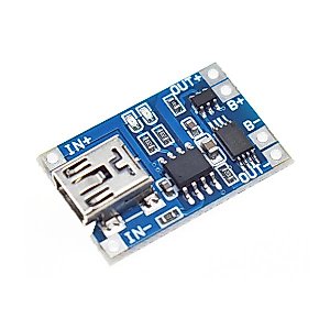 Micro USB 5V 1A 18650 TP4056 Lithium Battery Charger Module Charging Board with Protection Dual Functions 1A Li-ion (Mini 18650)