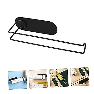 Toilet Paper Stand 1pc Paper Towel Holder Wall Clothes Rack Toilet Tissue Holder Black Hangers Toilet Roll Storage Under Cabinet Paper Holder Paper Towel Rack Roll Paper Rack