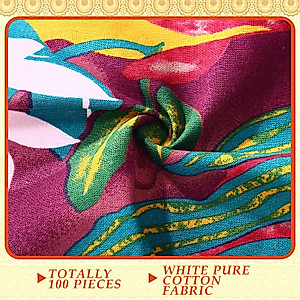 Mixweer 40 Pcs 10 x 10 Inch African Print Fabric Indian Cotton Fabric Indian Block Print Fabric Squares Vintage Multicolor Ethnic Style Decorative Fabric for Quilting Sewing Patchwork DIY Craft