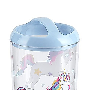 Allure Home Creation Unicorn & Rainbow 4-Piece Plastic Bath Accessory Set