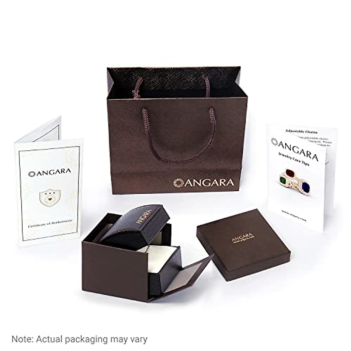 Angara Natural Diamond Multi-Row Ring Band in Silver (1.1mm Diamond, Ring Size-7) - April Birthstone