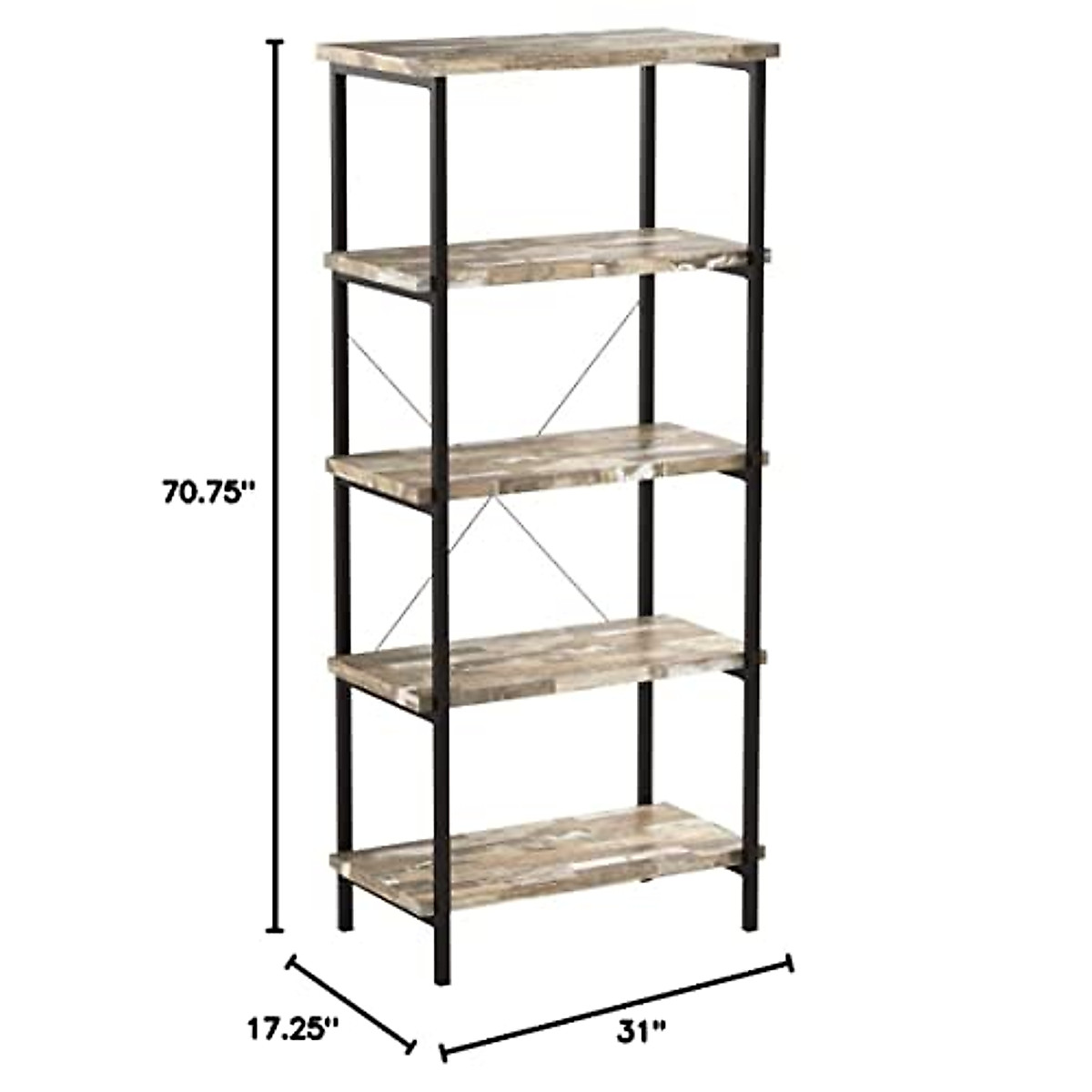 Coaster Furniture Bookcase Salvaged Cabin and Black 801552