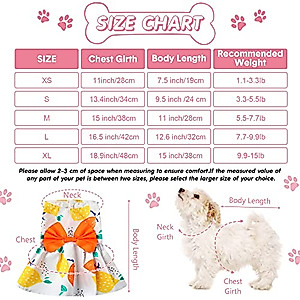 5 Pieces Dog Dresses for Small Dogs Girls Floral Puppy Dresses Pet Dog Princess Bowknot Dress Cute Doggie Summer Outfits Dog Clothes for Yorkie Female Cat Small Pets, 5 Styles(Small)