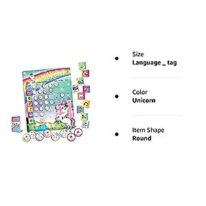 Unicorn Chart to Success| Magnetic Dry Erase| Daily Routine Responsibility Chore Chart for Kids| 80 Reward Tiles| 70 Tasks, Including Behavior and Self-Care| Fun Design for Girls| Raising a Star