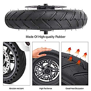 SolUptanisu Electric Scooter Tyre,Explosionproof Rear Tyre with Disc Brake for M365 Electric Scooter Replacement Access