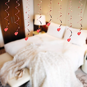 Denkerm Heart Confetti, Heart Shape Hanging Heart Swirls, Reusable Romantic for Decorations Party Supplies Home Party Wedding