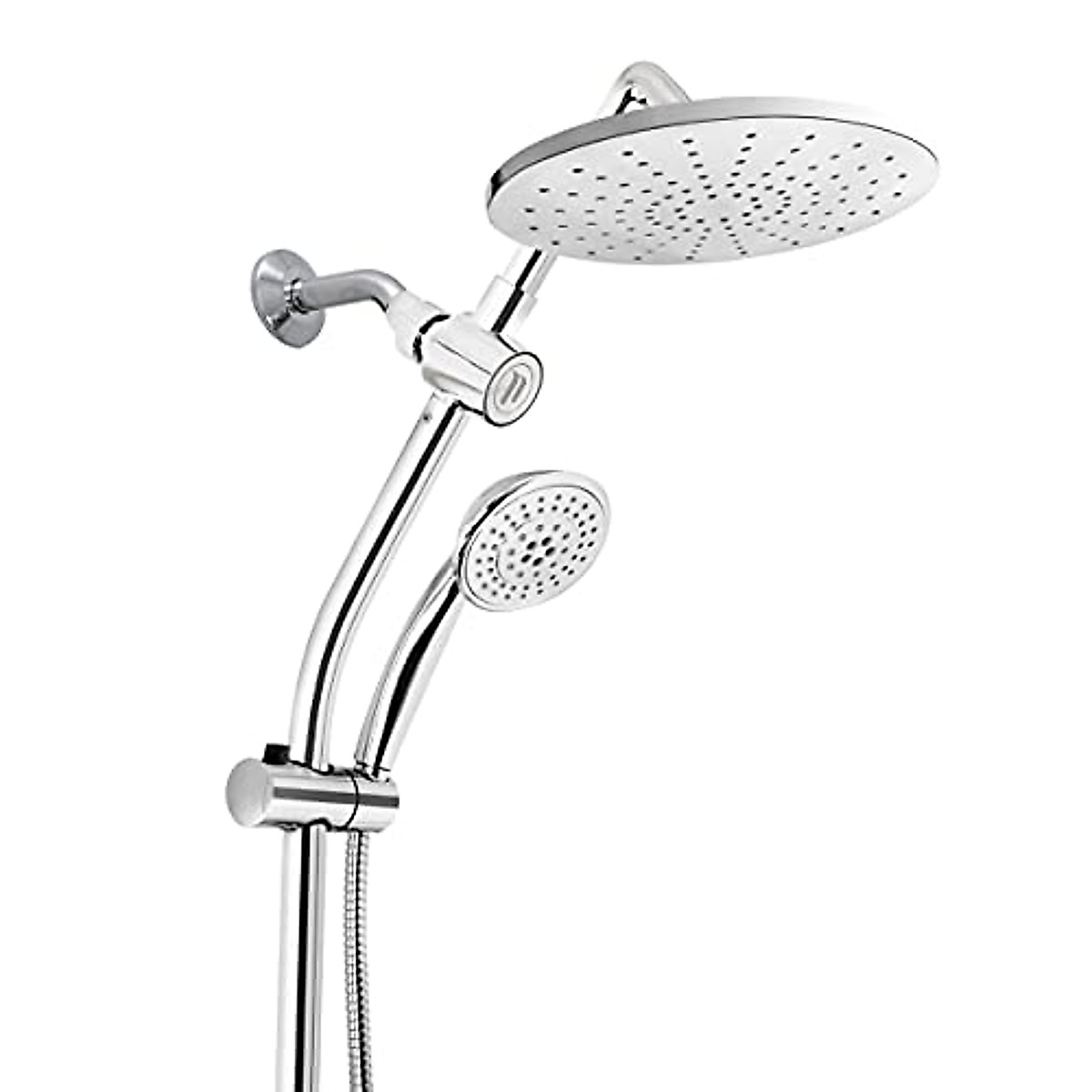 Niagara Conservation N99SR17CH ShowerRail 5-Spray with 1.75 GPM 8.8-in. Wall Mount Combination Fixed and Handheld Shower Heads in Chrome, 1-Pack | Bathroom Shower Head with Pressure Compensation
