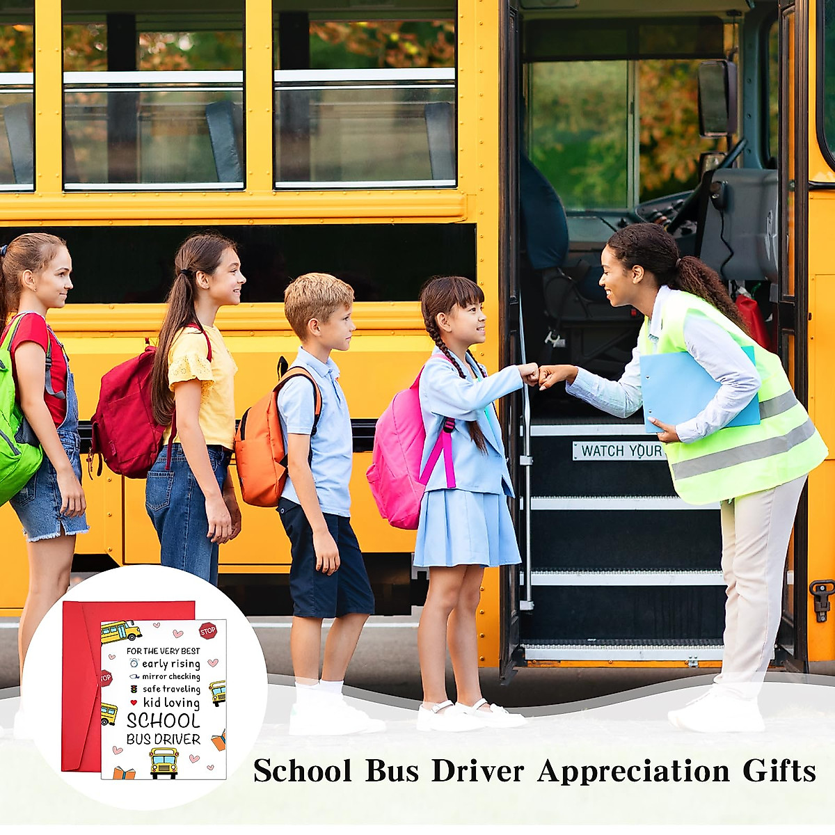 School Bus Driver Appreciation Gifts Bulk Bus Driver Gifts for Women Men Thank You Bus Driver Cards Christmas Stocking Stuffers for Adult Last Day of School Gift Bus Driver End of Year Gift Retirement