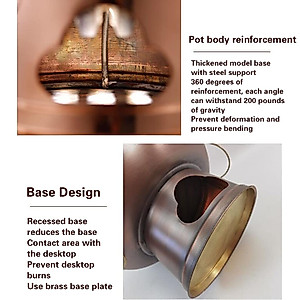 Chafing Dishes Old Beijing Copper Hot Pot,Old Style Full Copper Hot Pot, Charcoal Heating, Suitable for Family Dinner, Friends Gathering, Camping, New Year Gift (Color : Brass, Size : 36cm)