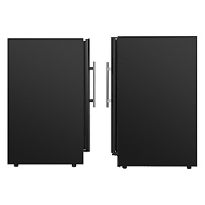 Equator 9 Bottle Wine Refrigerator with 7-Color LED Mood Lighting, Single-Zone, Freestanding/Built-in, Anti-UV Glass Door, 41°F-71.6°F Temperature Range, Touchpad Controls, Auto Defrost, 110V (Black)