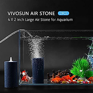 VIVOSUN Air Stone 2PCS 4 x 2 Inch Large Air Stone for Aquarium, Fish Tank and Hydroponics Air Pump
