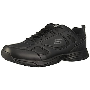 Skechers Men's Dighton Athletic Work Food Service Shoe, Black, 9 Wide