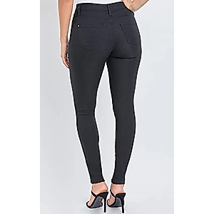 YMI Women's Junior Plus Size Hyperstretch Skinny Jean, Black, 2X