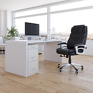 Staples 2806666 3-Drawer Vertical File Cabinet Locking Letter White 18-Inch D (52144)