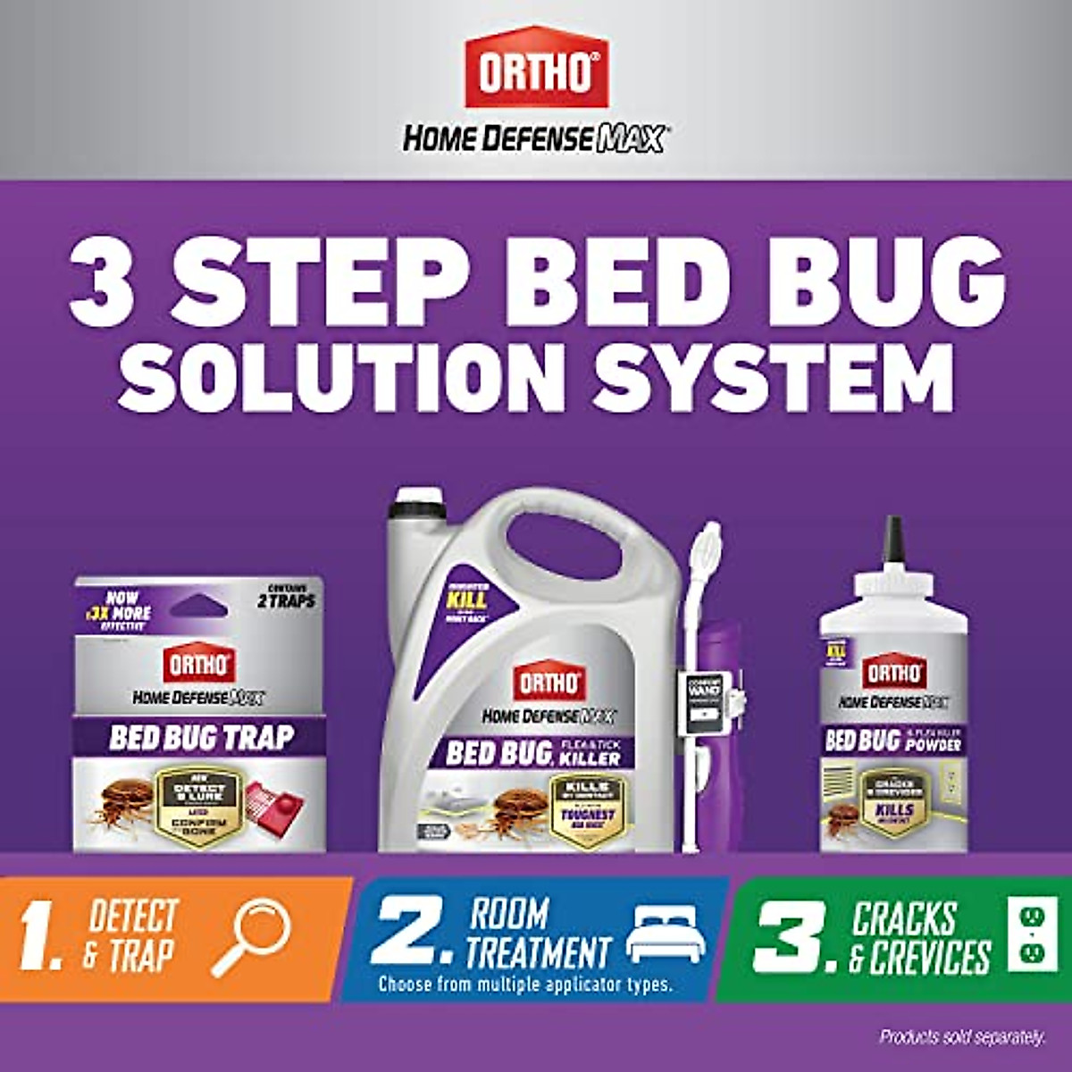 Ortho Home Defense Max Bed Bug Killer - Also Kills Fleas & Brown Dog Ticks, Spot Treatment, 18 oz. (2-Pack)