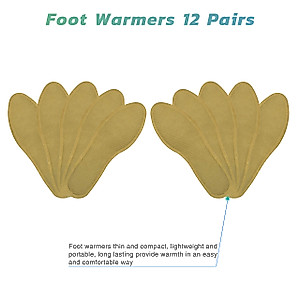 WORLD-BIO Disposable Foot Warmers 12 Pairs & Single Use Instant Hand Warmers 10 Packs, Air Activated Warmer Safe Natural Long Last Up 8 Hours, Hot Hand Foot Warmers Shoes Skiing Camping for Men Women