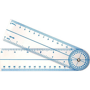 Westcott 7-Inch Goniometer Quick Angle Protractor Measuring Tool (GO-180)