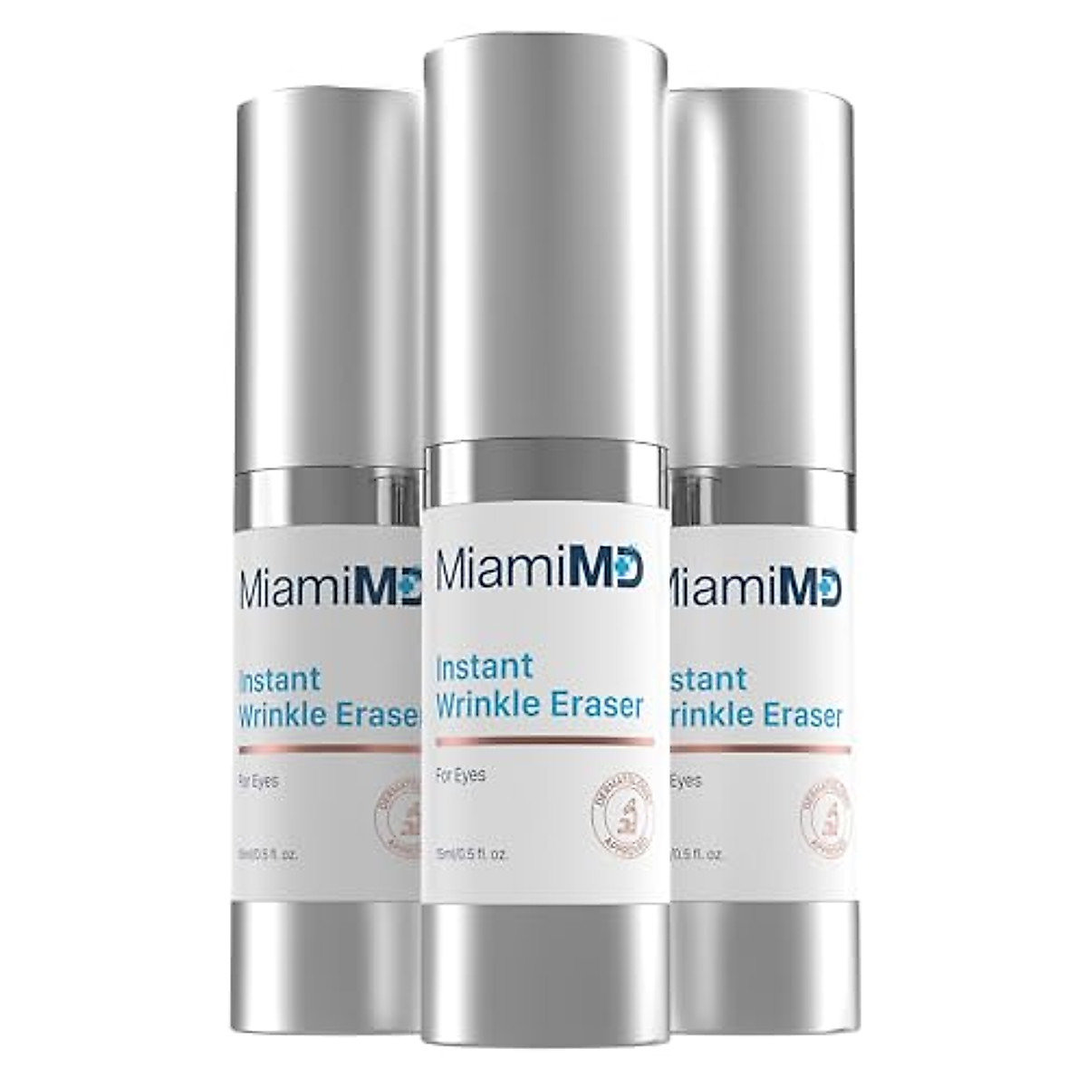MiamiMD Instant Wrinkle Eraser Neck & Face Cream For Fine Lines, Wrinkles, and Crow’s Feet - Anti-Aging Serum For All Skin Types - Paraben Free, Fragrance Free, Cruelty Free - 15ml