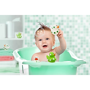 The Dreidel Company St. Patrick's Holiday Rubber Duck Toy Duckies for Kids, Bath Birthday Gifts Baby Showers Summer Beach and Pool Activity, 2" (12-Pack)