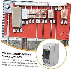 5pcs Box 2 Way Distribution Box Din Rail Enclosure Power Controller 2 Way Consumer Unit Power Distribution Enclosure Small Waterproof Case Case Abs Guide White