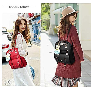 Vegan Leather Purse Backpack Mini Women Fashion Quilted Small Size Shoulder Bag