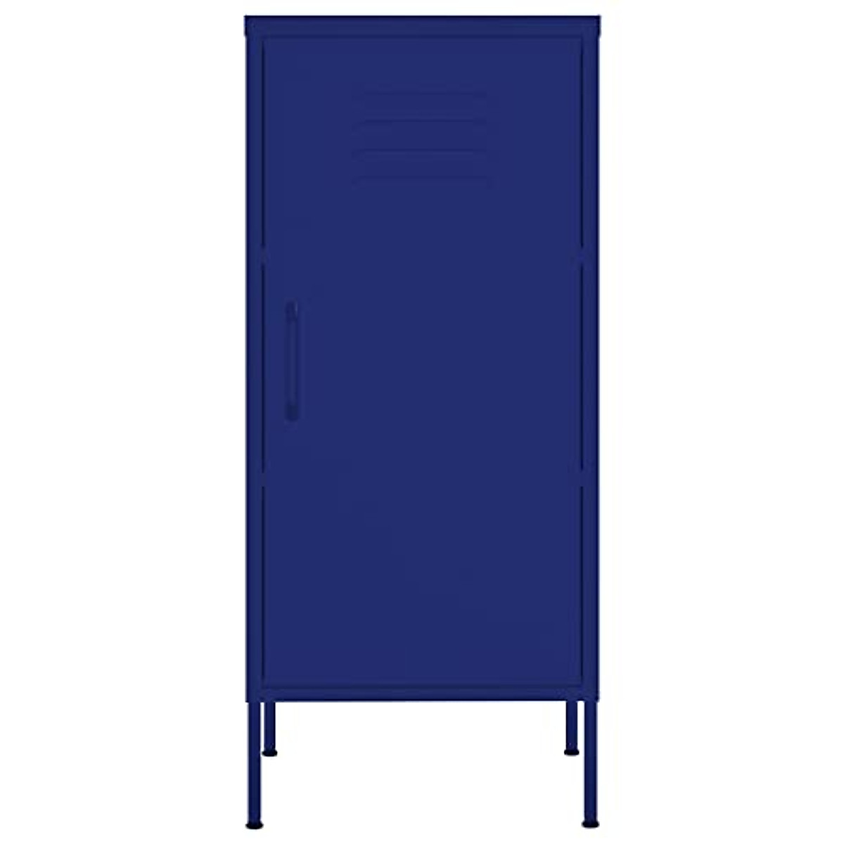 vidaXL Storage Cabinet Home Indoor Living Room Cupboard Bookcase Display Book Cabinet Sideboard Furniture with Adjustable Shelves Navy Blue Steel